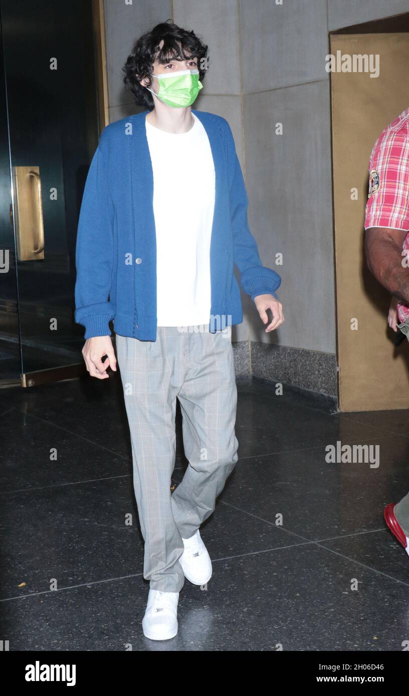 New York, NY, USA. 11th Oct, 2021. Finn Wolfhard seen after an ...