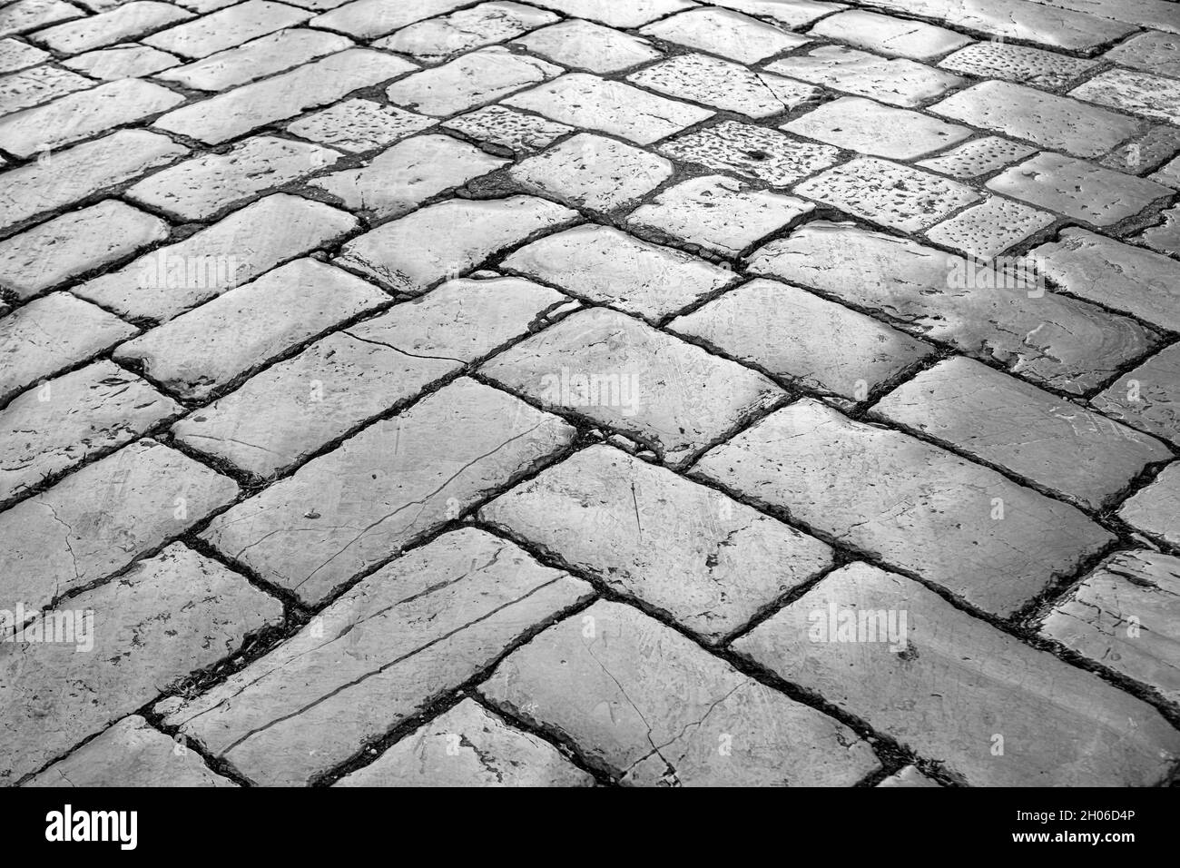 Brick stone street road Stock Photo - Alamy