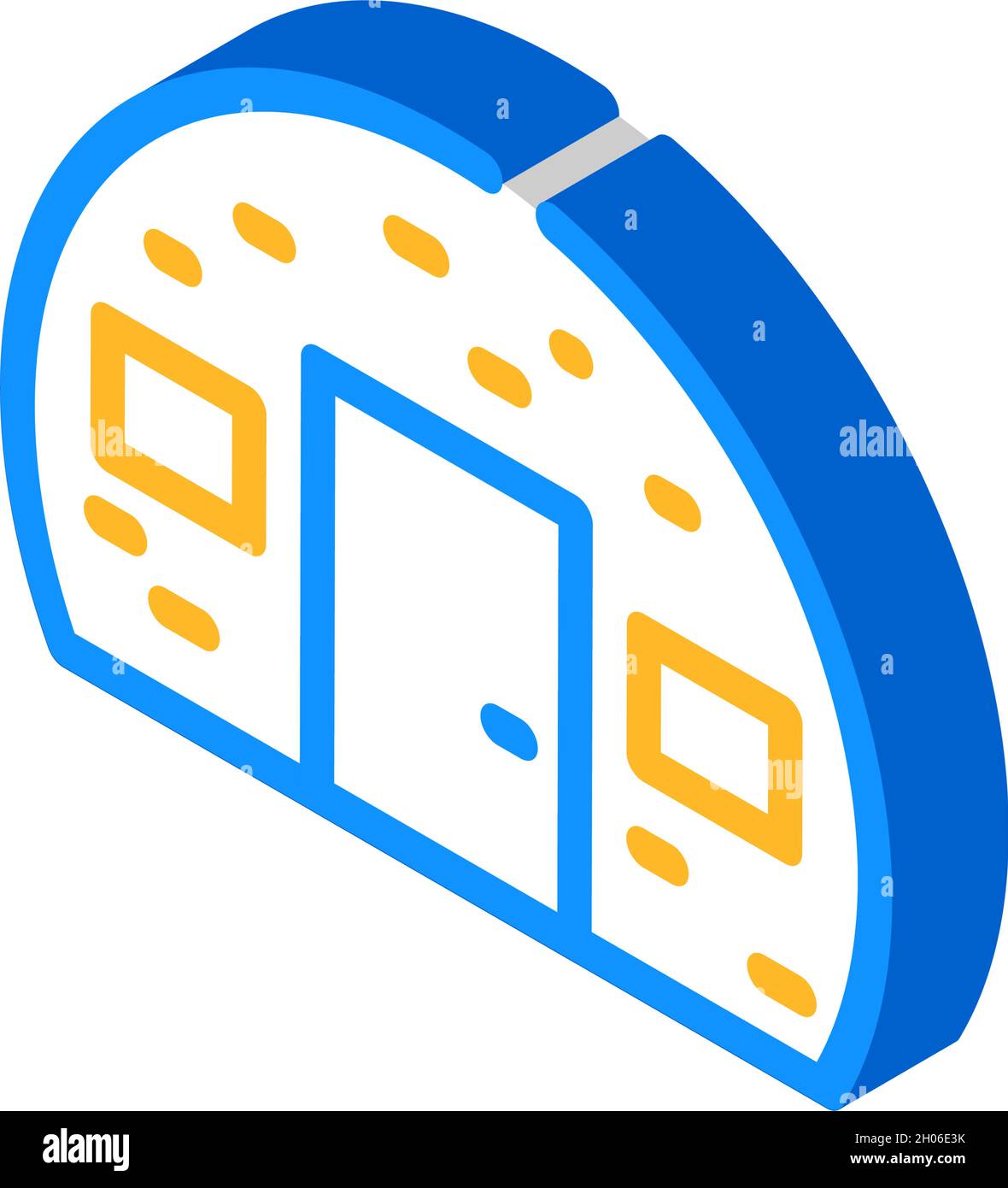 house built from metal material isometric icon vector illustration ...