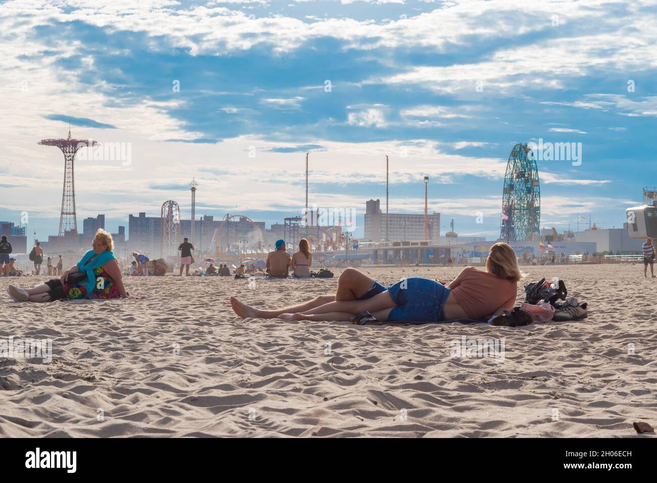 Coney Island Beach Stock Photo - Alamy