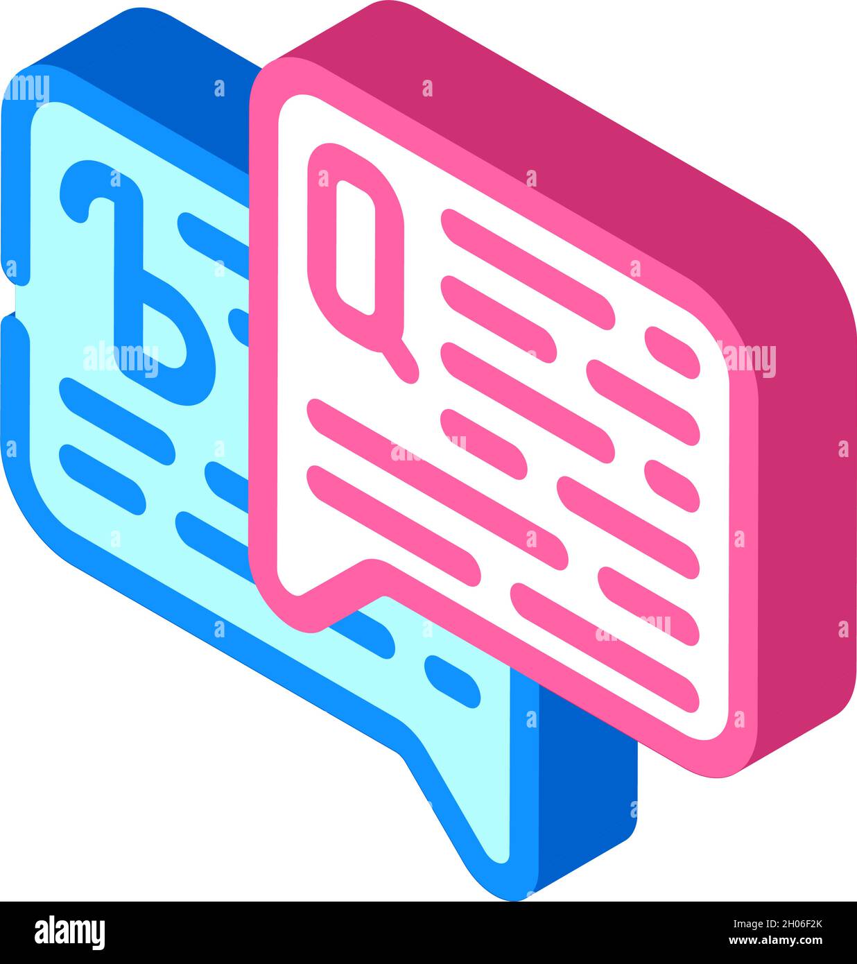 language speak isometric icon vector illustration Stock Vector Image ...