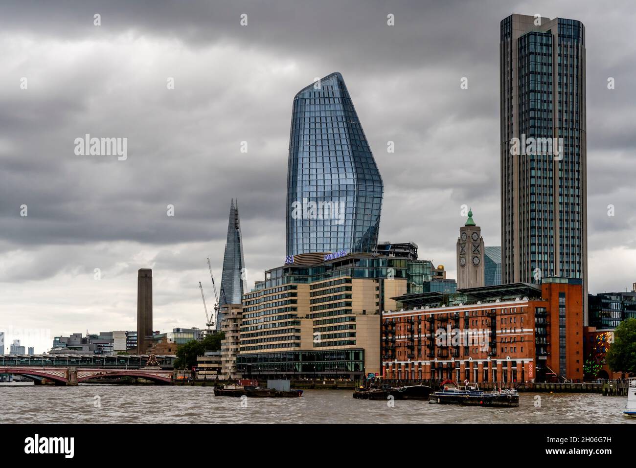 The One Blackfriars Building (centre) and Iconic Riverside Buildings ...