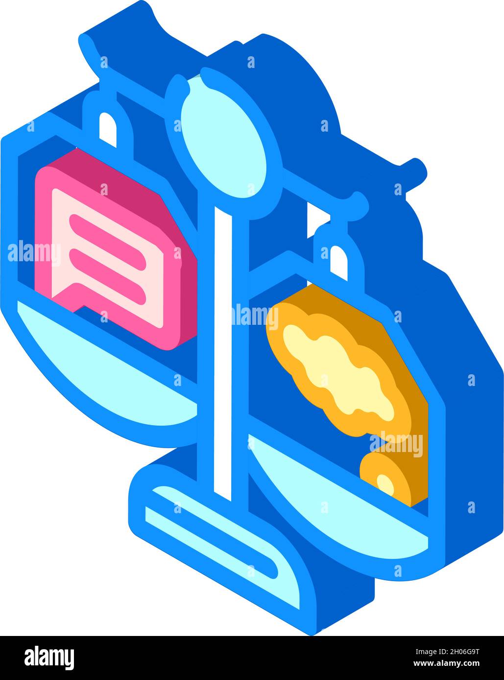 weighing opinions isometric icon vector illustration Stock Vector Image ...