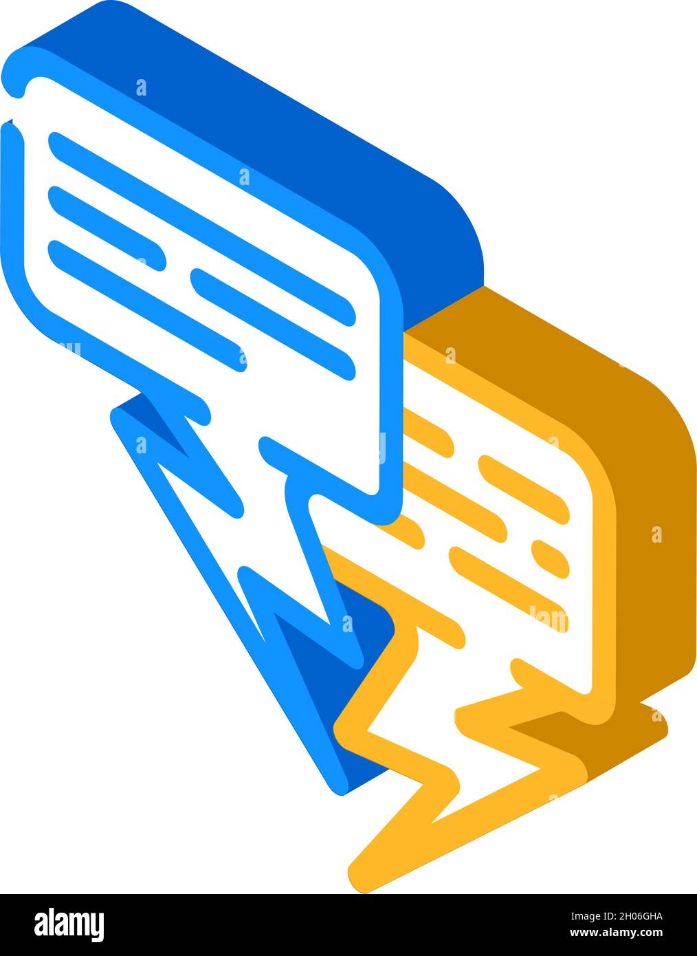 quarrel conversation isometric icon vector illustration Stock Vector ...