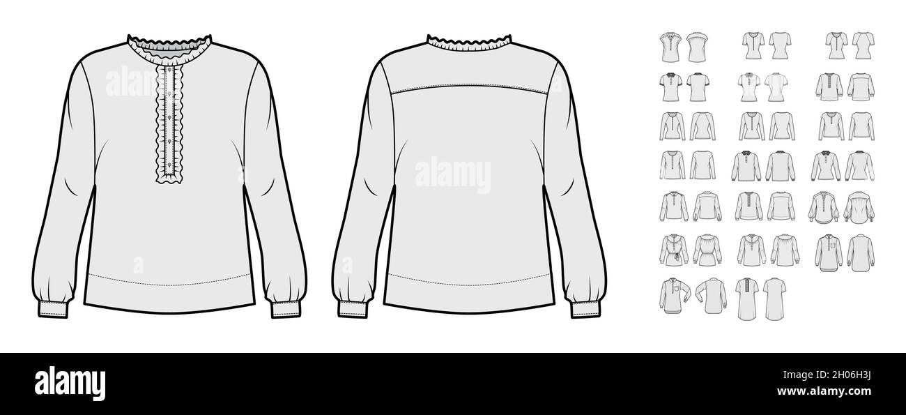 Henley collar Stock Vector Images - Alamy