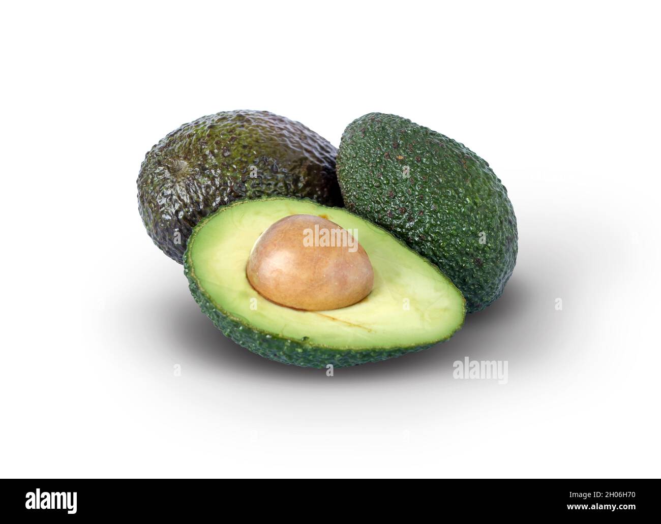 Avocados isolated on white background Stock Photo - Alamy