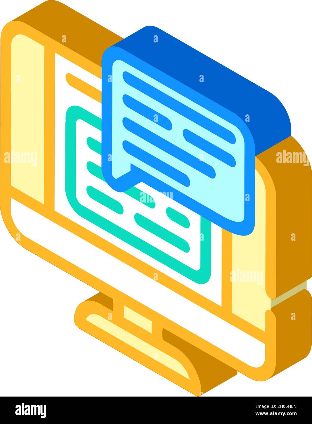 web conversation chat isometric icon vector illustration Stock Vector ...