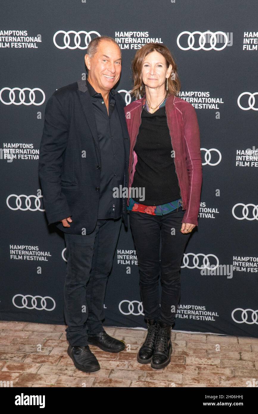 East Hampton, NY, October 10, 2021, Stuart Suna and Toni Ross attend ...