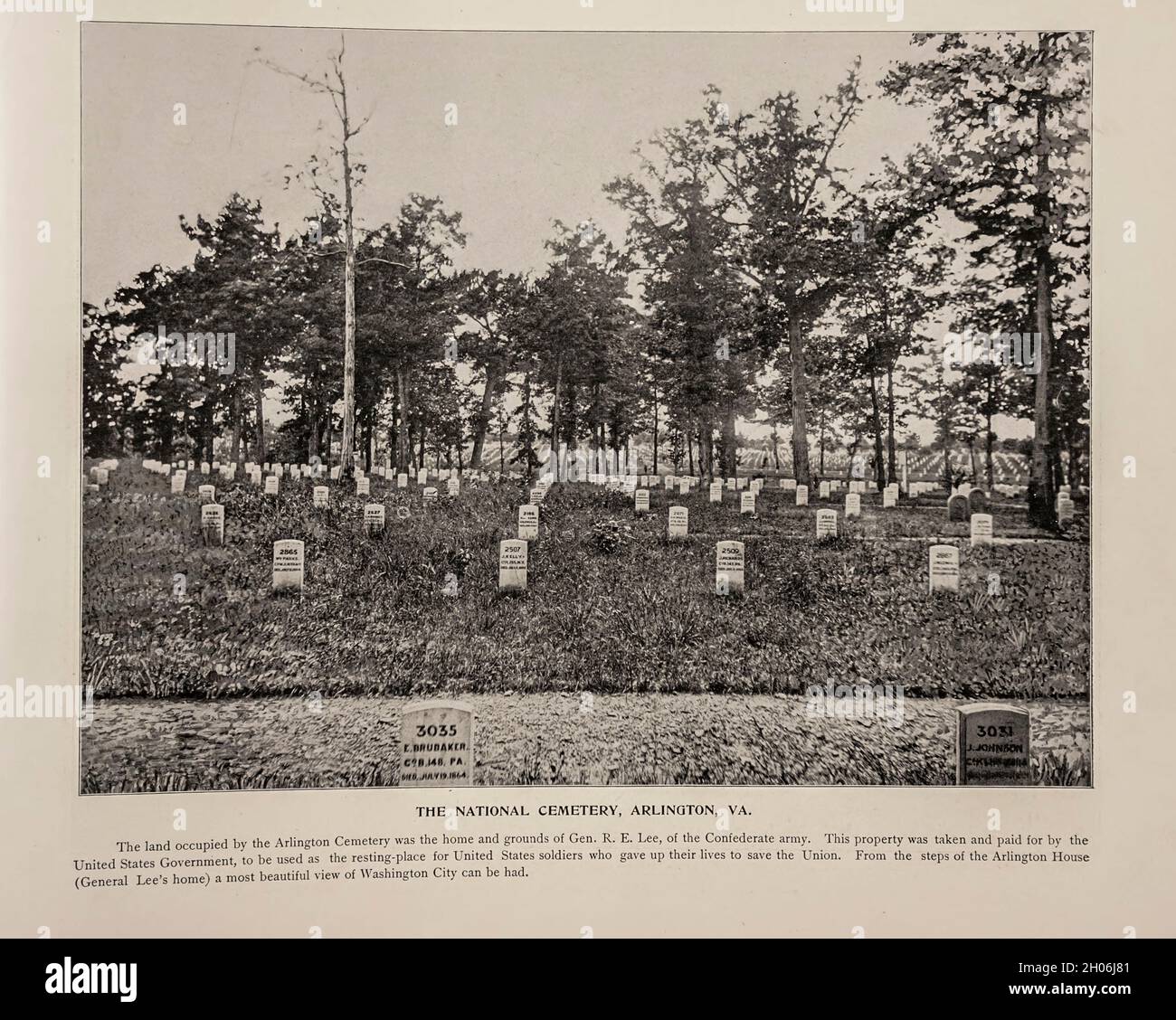 THE NATIONAL CEMETERY, ARLINGTON, VA. The Land occupied by was the ...