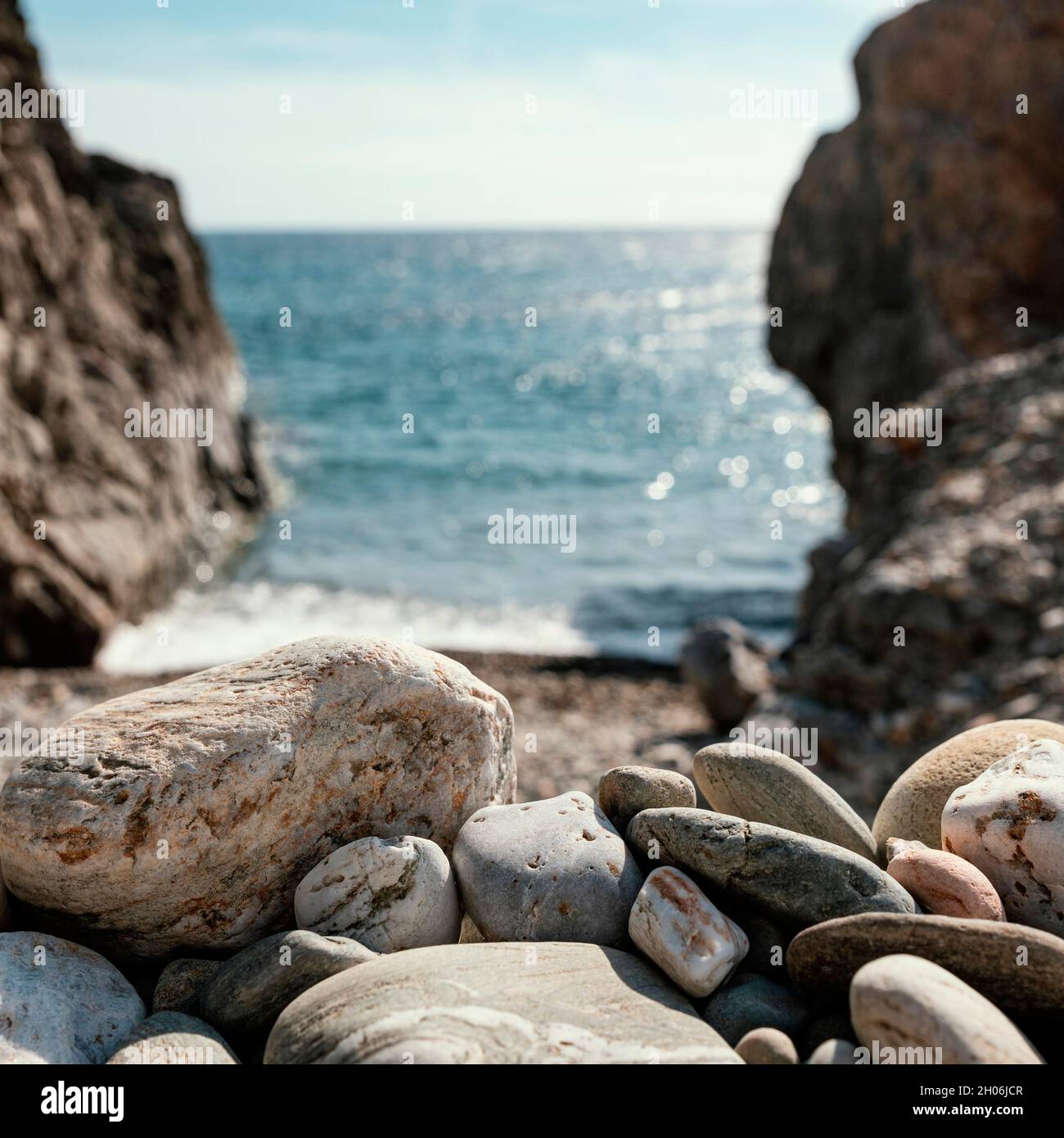 Beautiful marine view at the seaside Stock Photo - Alamy