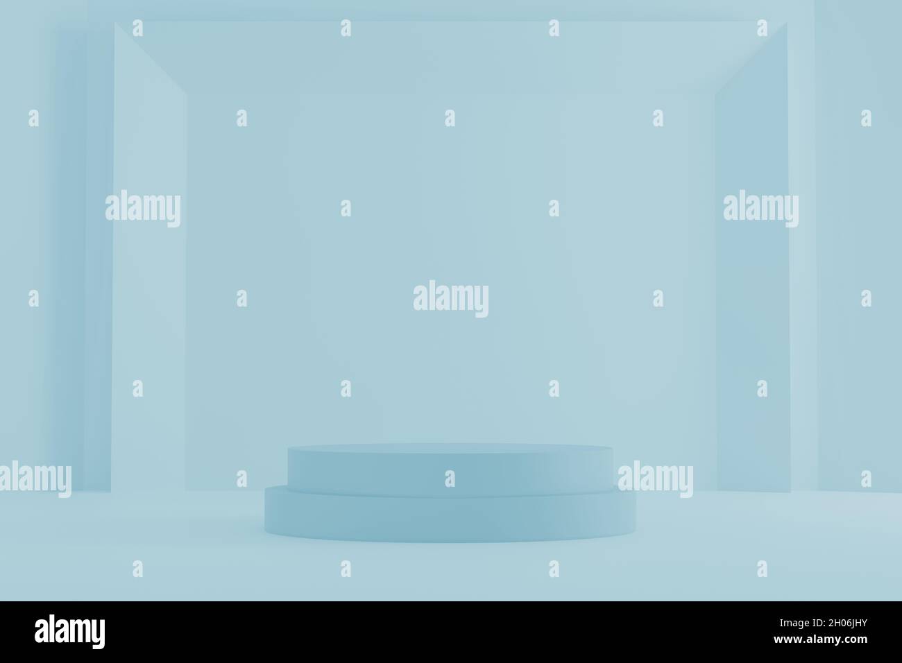 Cosmetic podium product minimal scene with platform teal background 3d ...