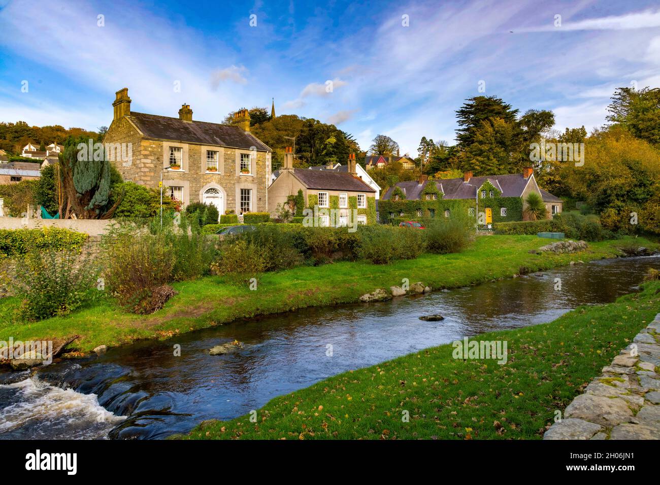 The Kilbroney river flows through the Fairy Glen in Rostrevor, County ...