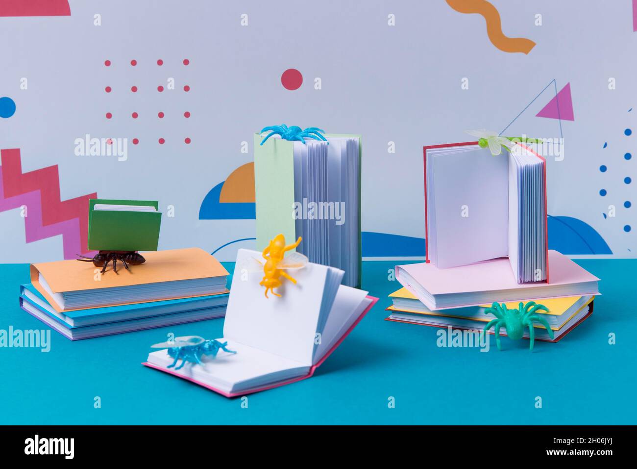 Biology subject arrangement with insects Stock Photo - Alamy