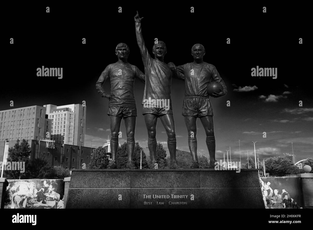 The United Trinity sculptor by Philip Jackson, Manchester United's Old ...