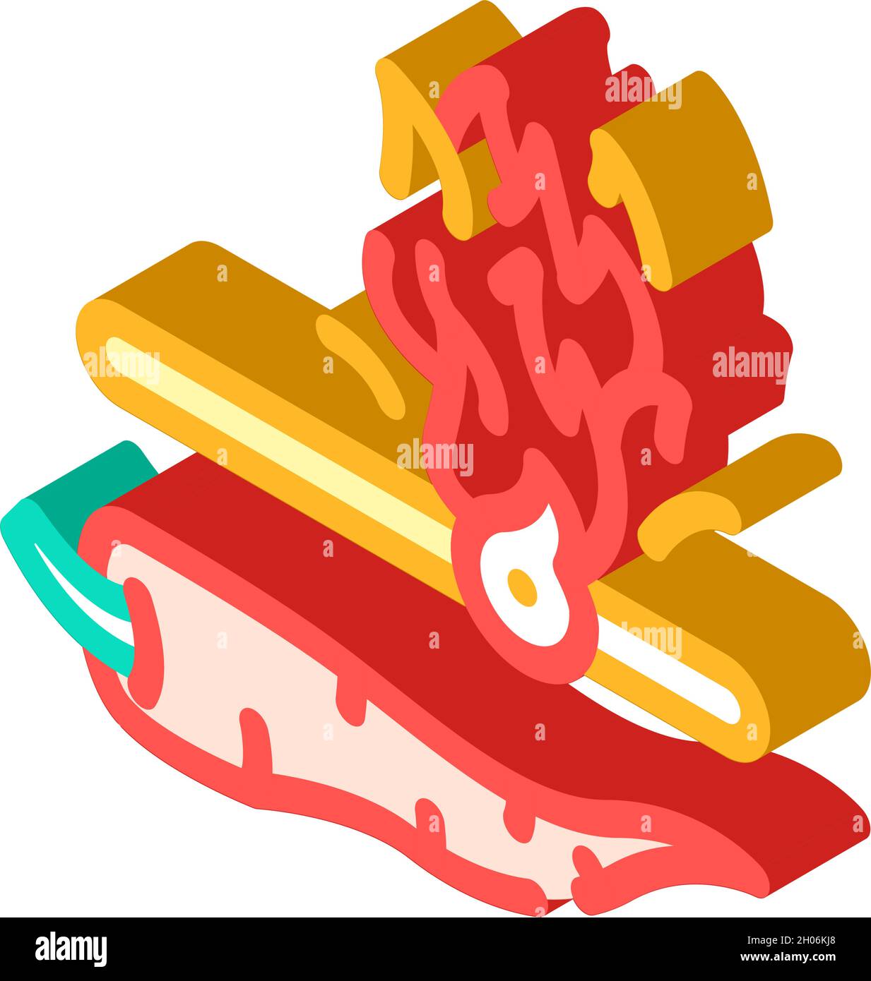 spicy vegetable burn scale isometric icon vector illustration Stock ...