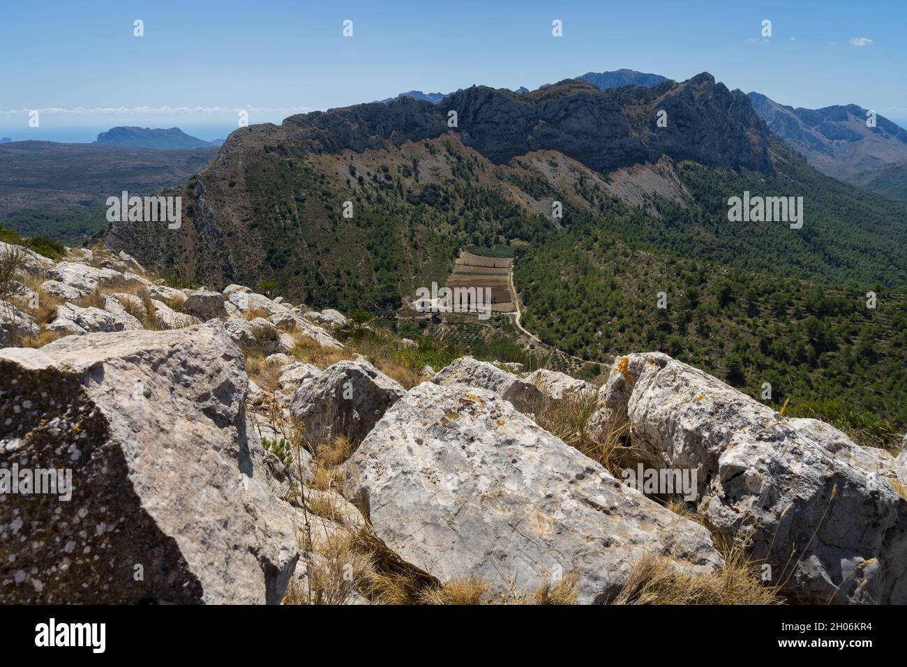 majestic mediterranean mountain landscape and limestone rocks in Spain ...