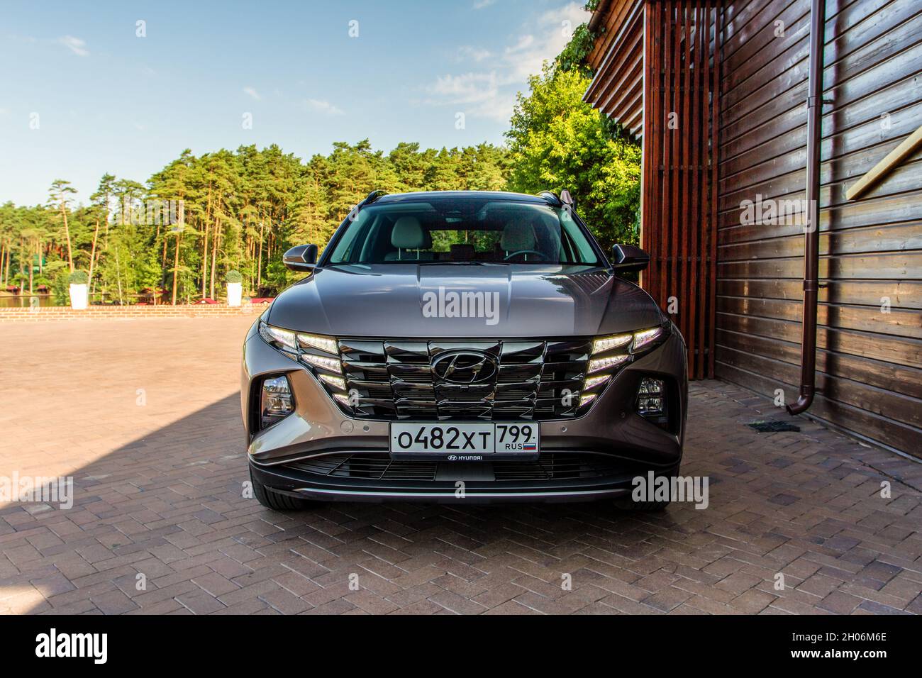 MOSCOW, RUSSIA - AUGUST 27, 2021 Hyundai Tucson Fourth generation NX4 ...
