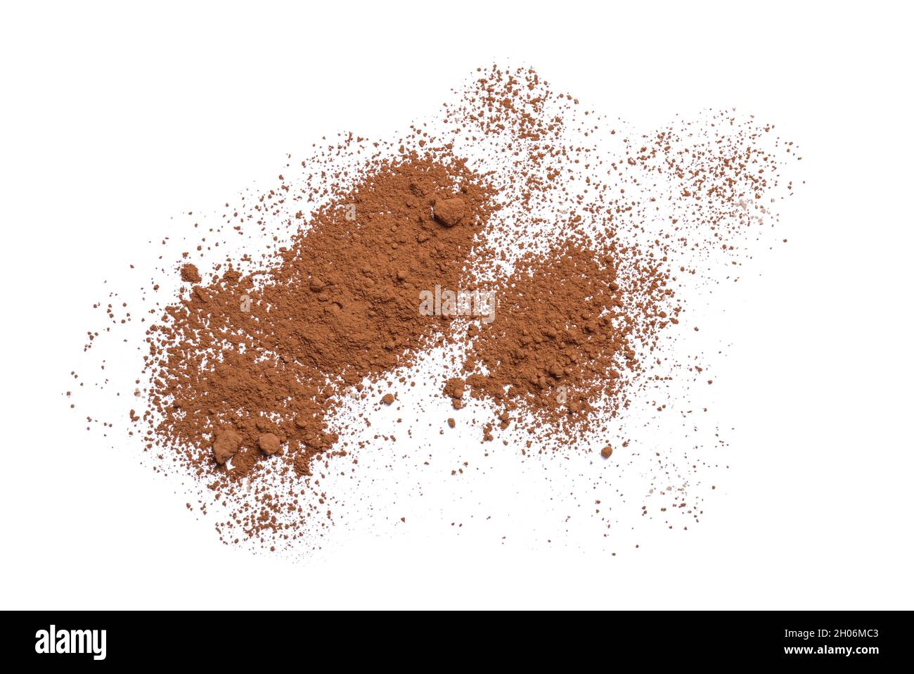 Cocoa powder on white background Stock Photo - Alamy