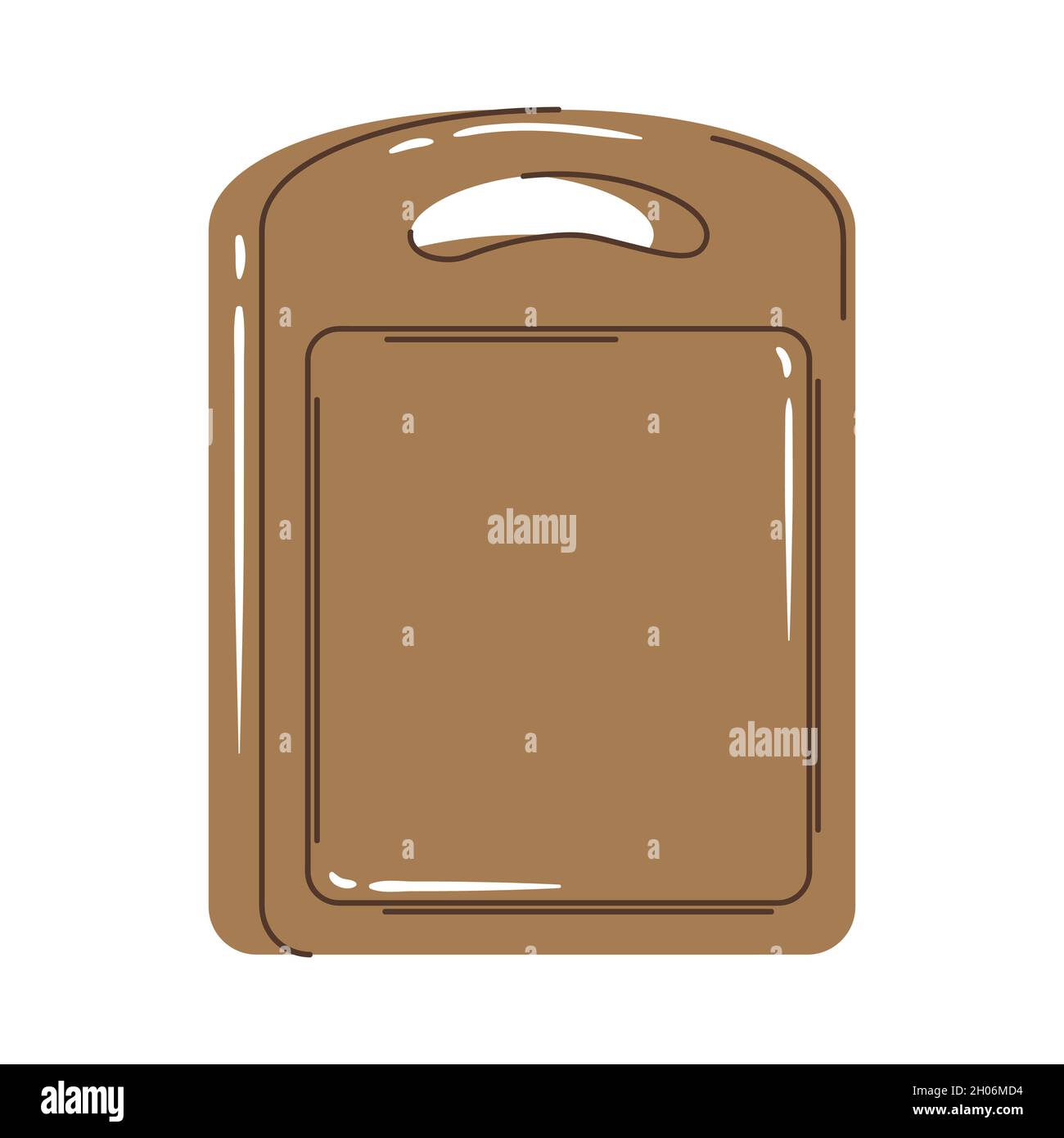 Illustration of cooking board. Stylized kitchen and restaurant utensil ...