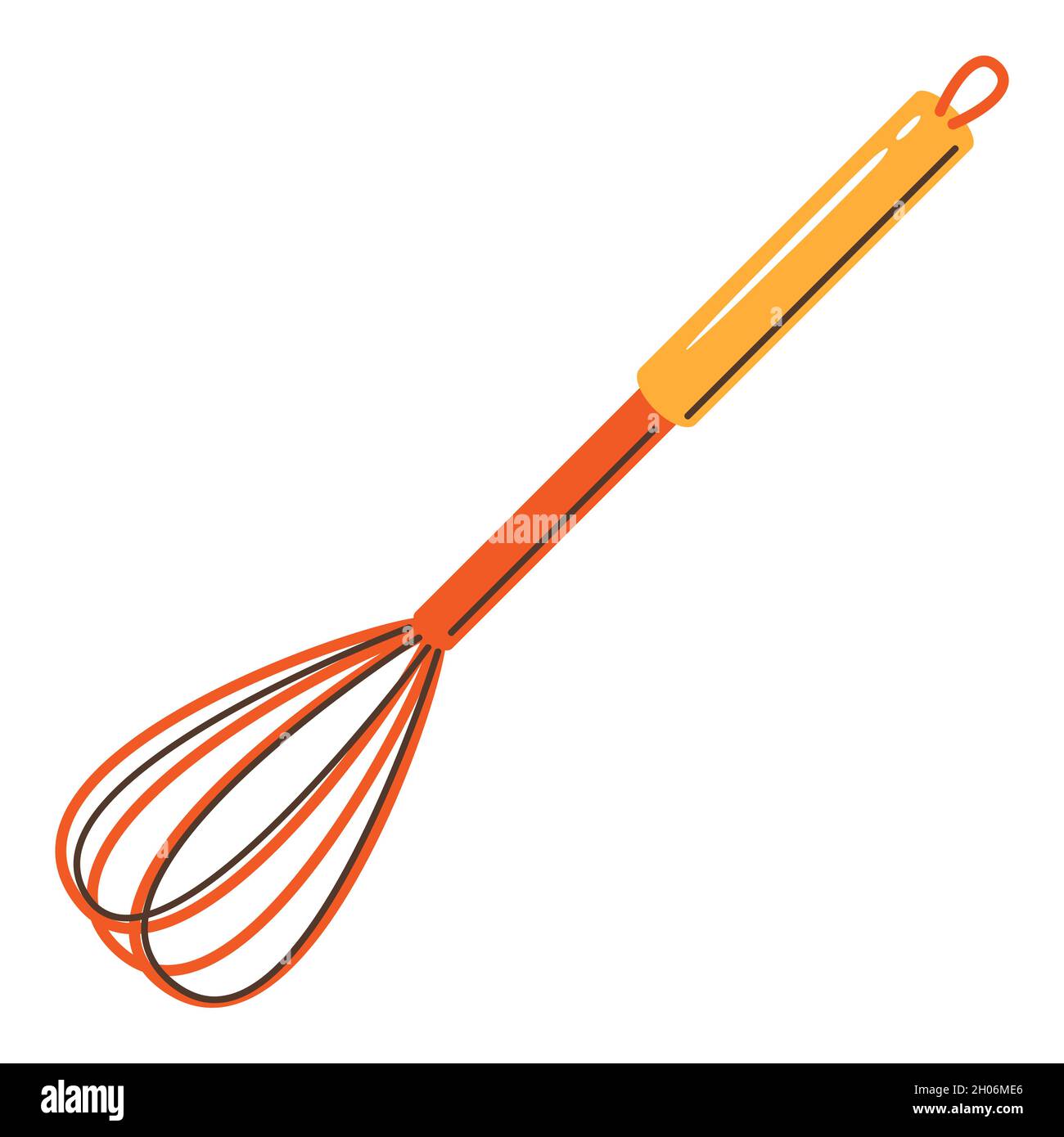 Illustration of cooking whisk. Stylized kitchen and restaurant utensil ...