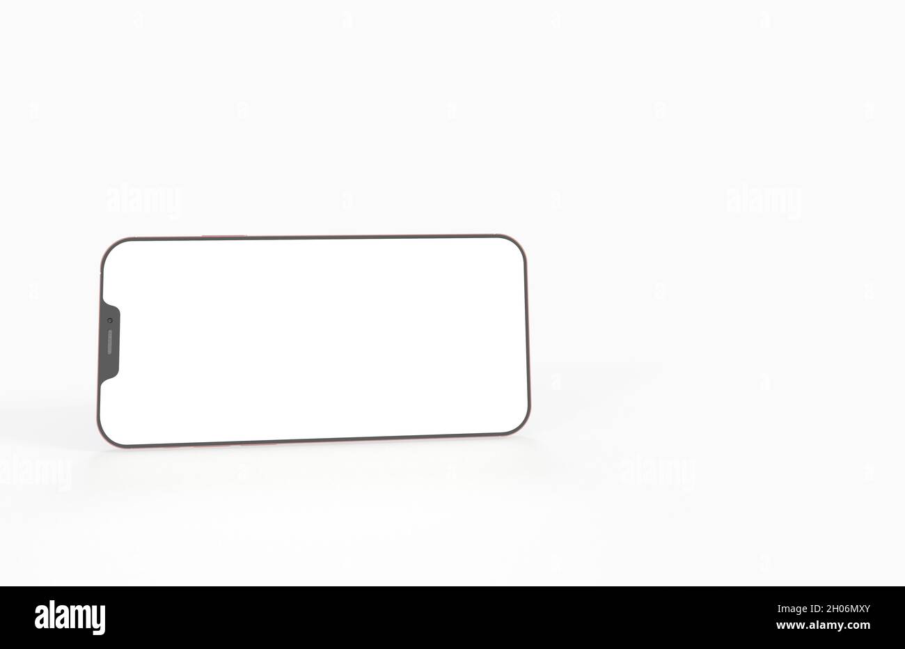 3d illustration of new smartphone frameless blank screen mockup ...