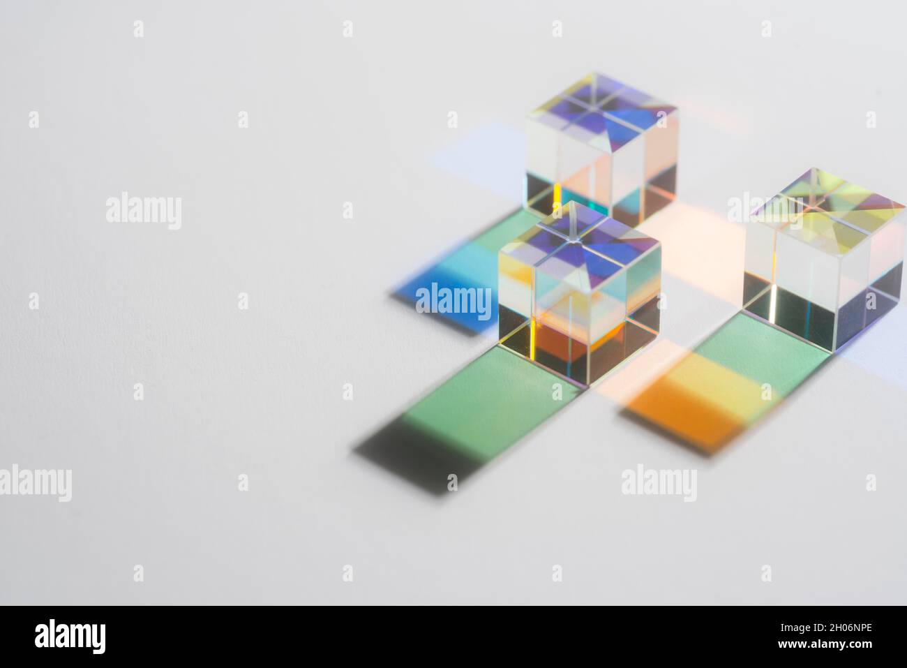 Colorful light prisms reflection.Colorful light prisms Effect Stock ...