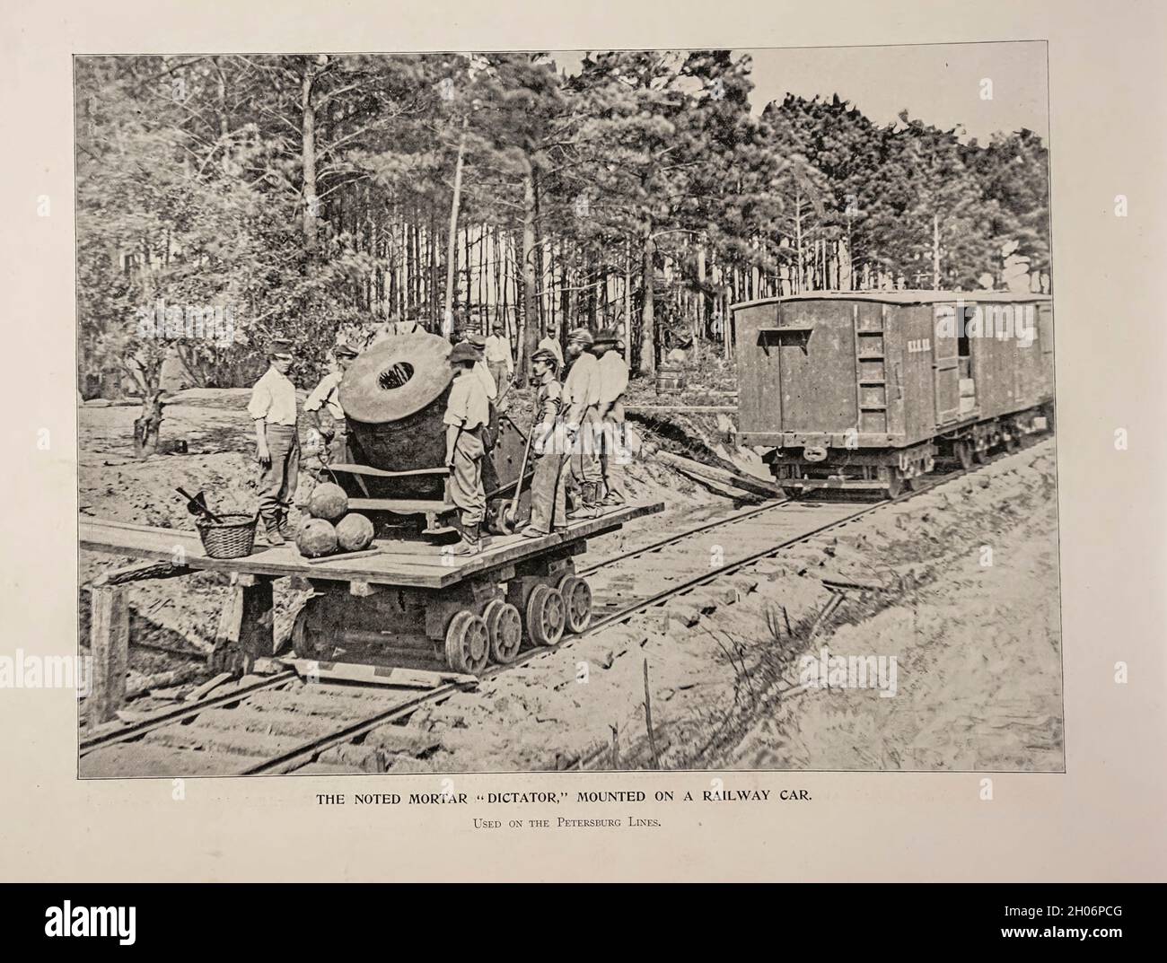 THE NOTED MORTAR ' DICTATOR ' MOUNTED ON A RAILWAY CAR. Used on the ...