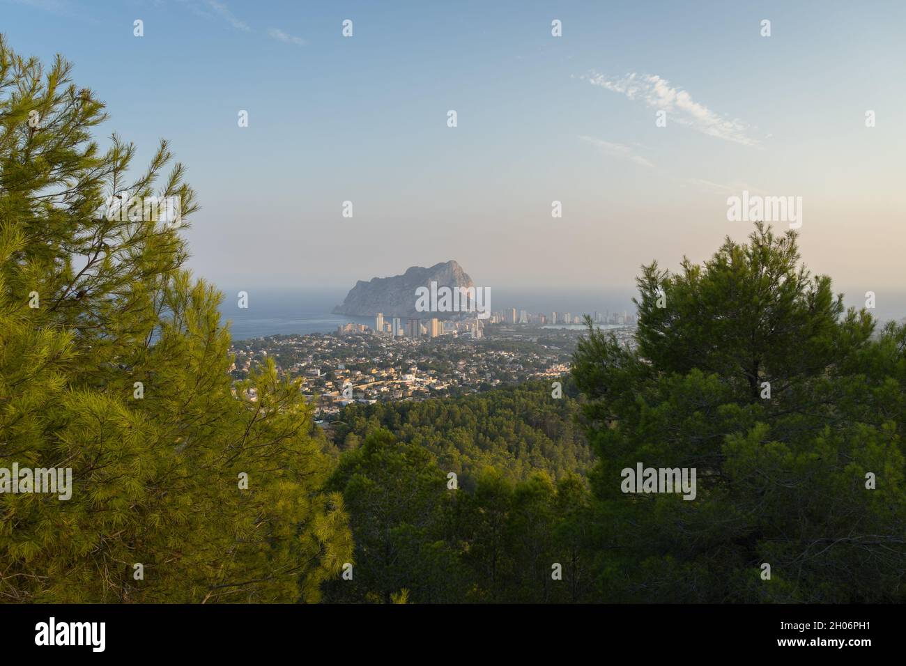 travel destination Calpe in Spain beautiful view of the Mediterranean ...