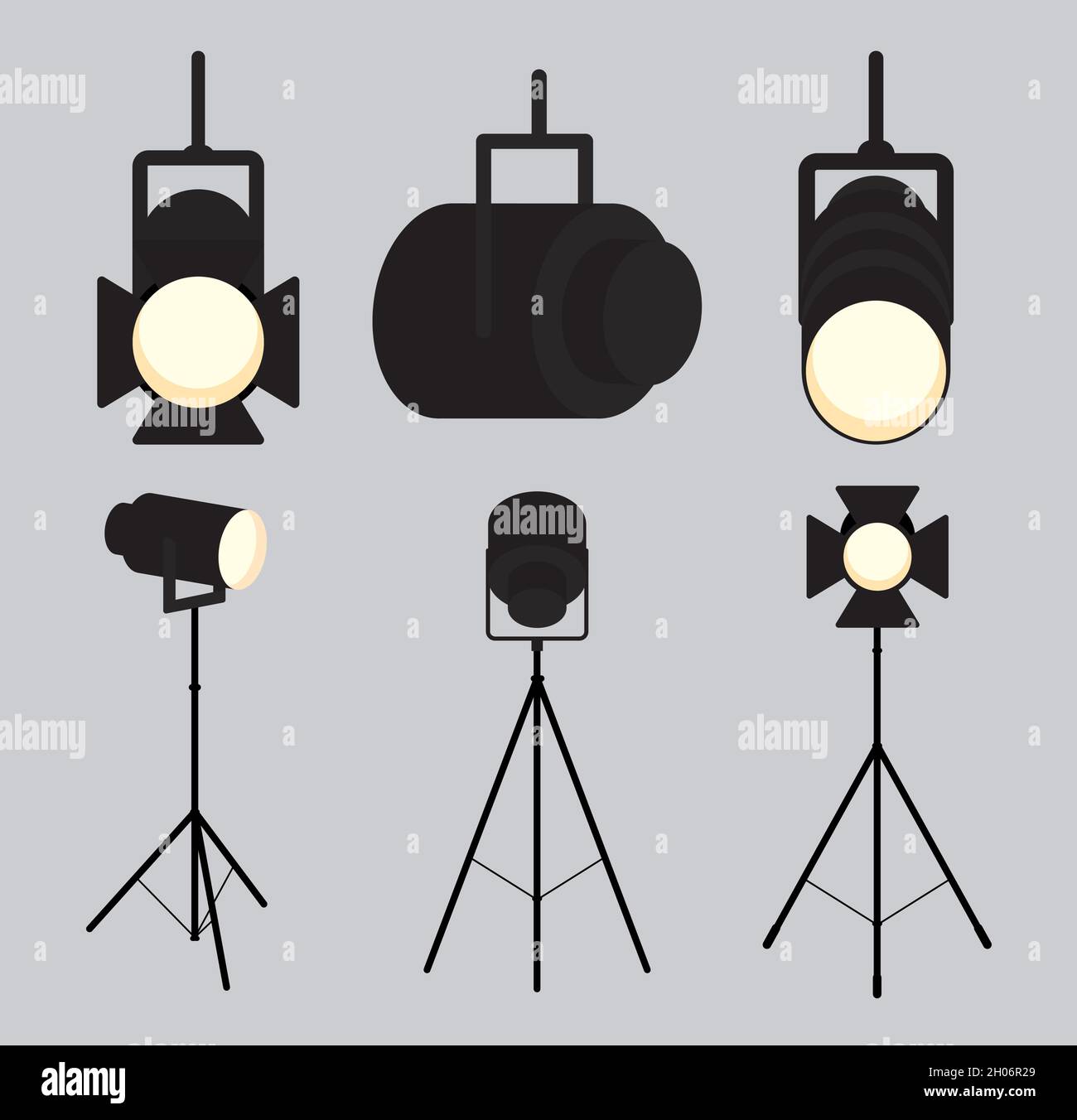 six spotlight reflector items Stock Vector Image & Art - Alamy