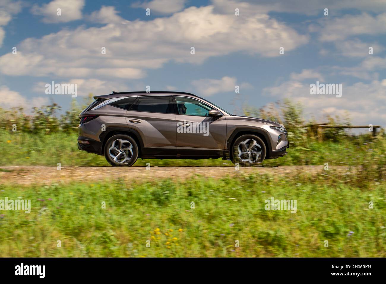 MOSCOW, RUSSIA - AUGUST 27, 2021 Hyundai Tucson Fourth generation NX4 ...