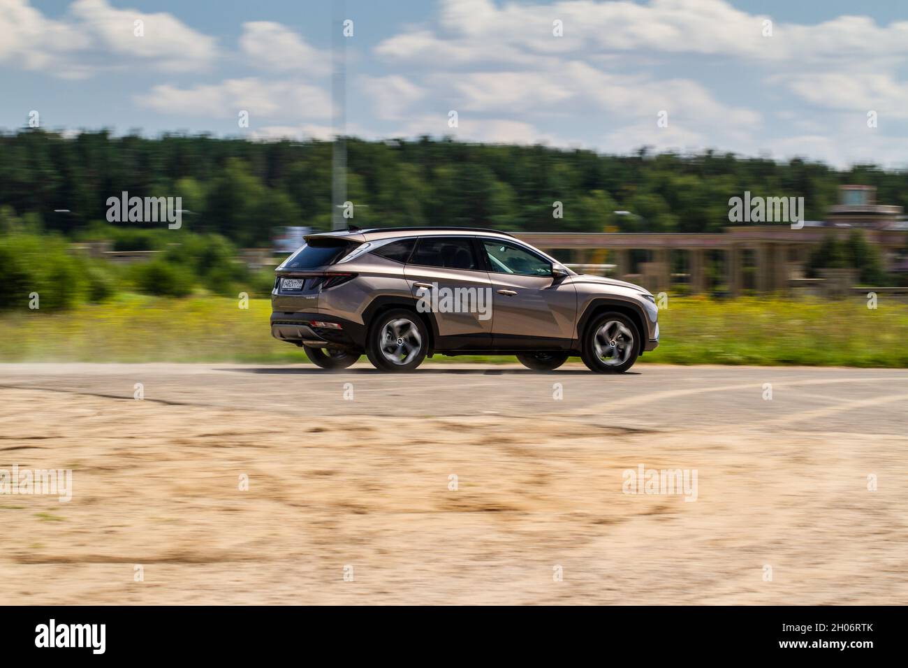 MOSCOW, RUSSIA - AUGUST 27, 2021 Hyundai Tucson Fourth generation NX4 ...