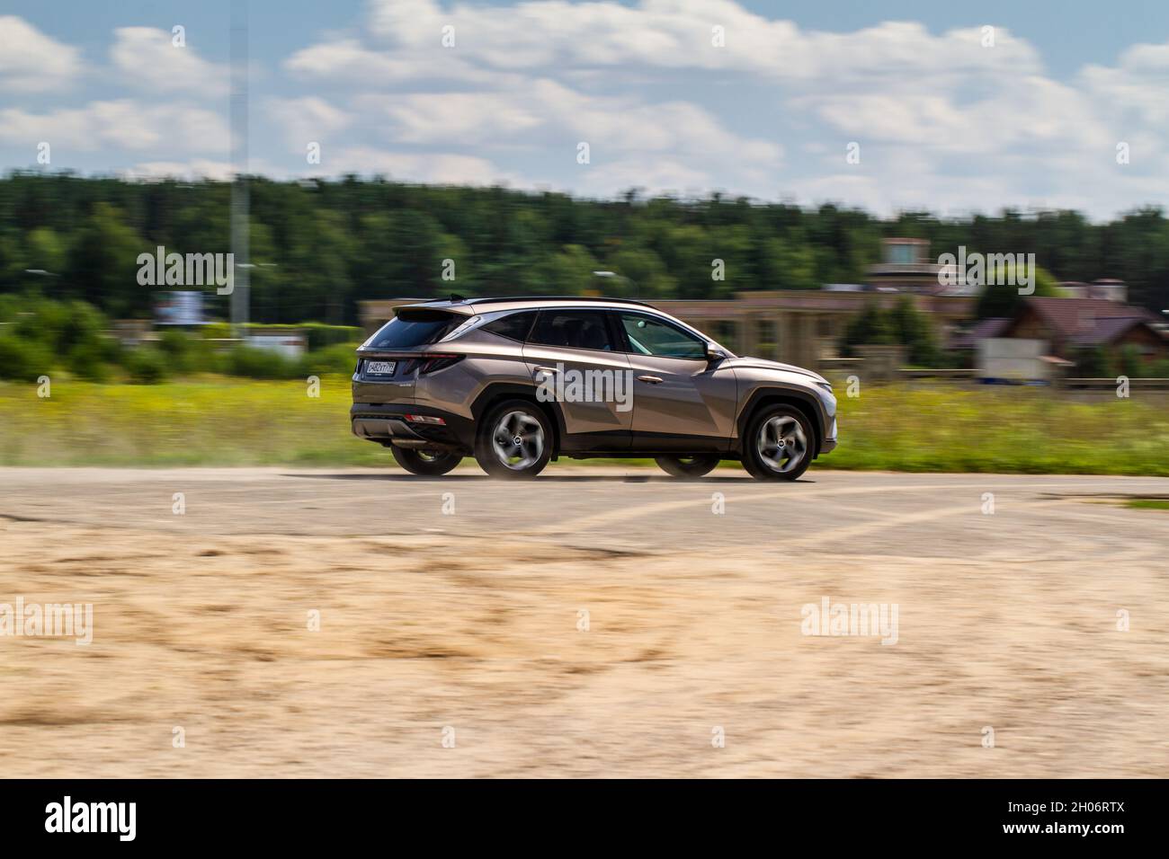 MOSCOW, RUSSIA - AUGUST 27, 2021 Hyundai Tucson Fourth generation NX4 ...