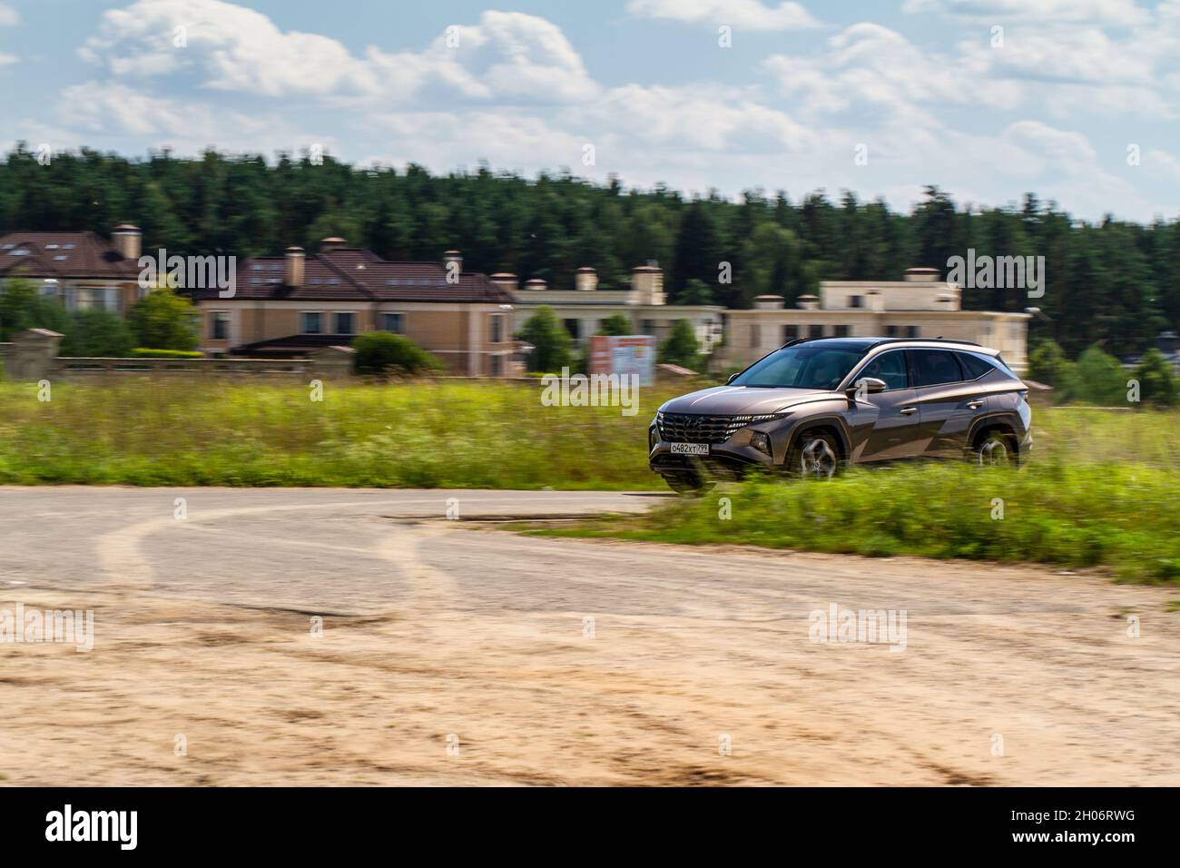 MOSCOW, RUSSIA - AUGUST 27, 2021 Hyundai Tucson Fourth generation NX4 ...