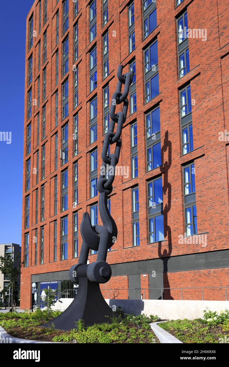 One of the Skyhooks sculptures, Trafford Park, Greater Manchester ...