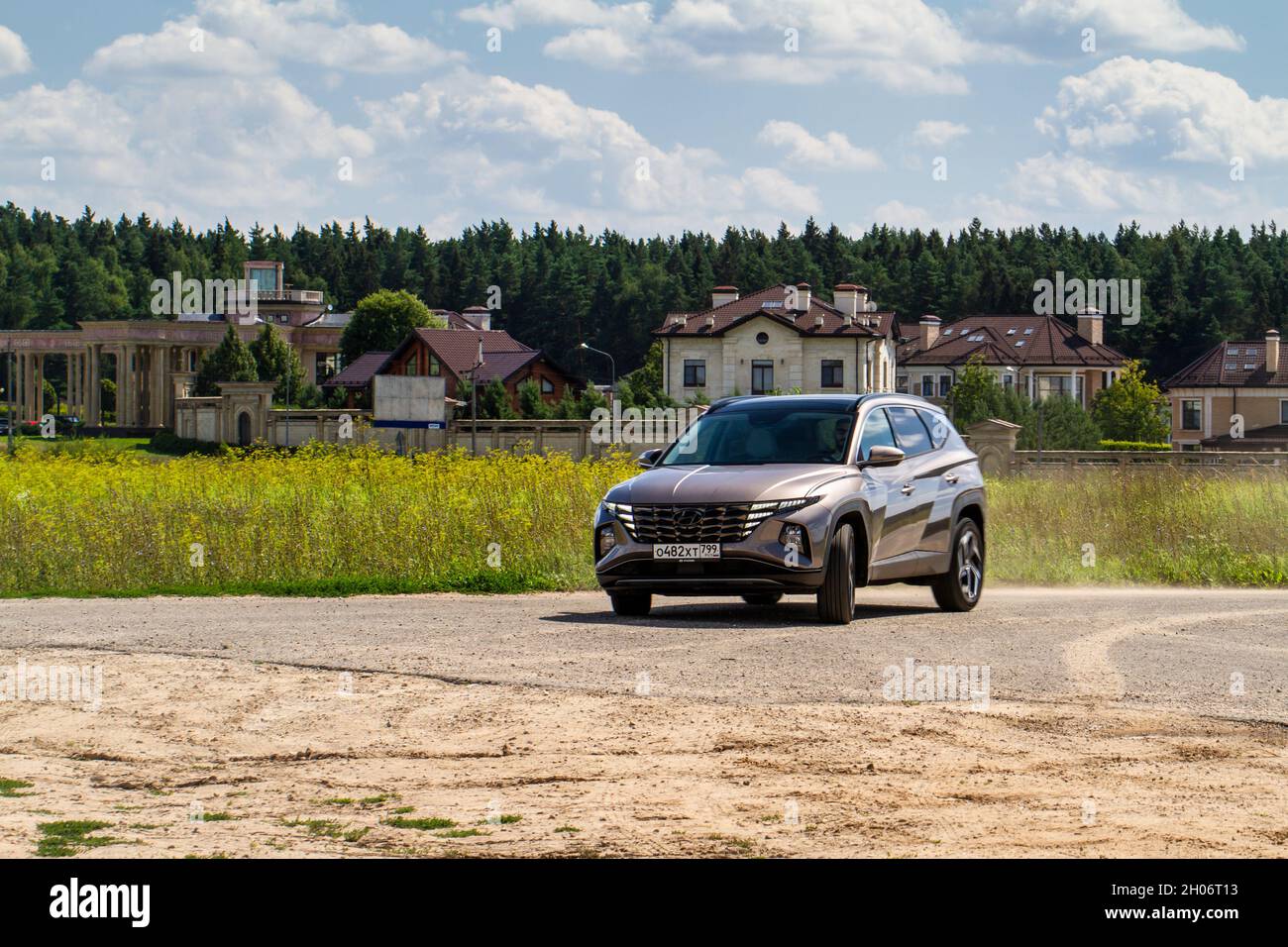 MOSCOW, RUSSIA - AUGUST 27, 2021 Hyundai Tucson Fourth generation NX4 ...