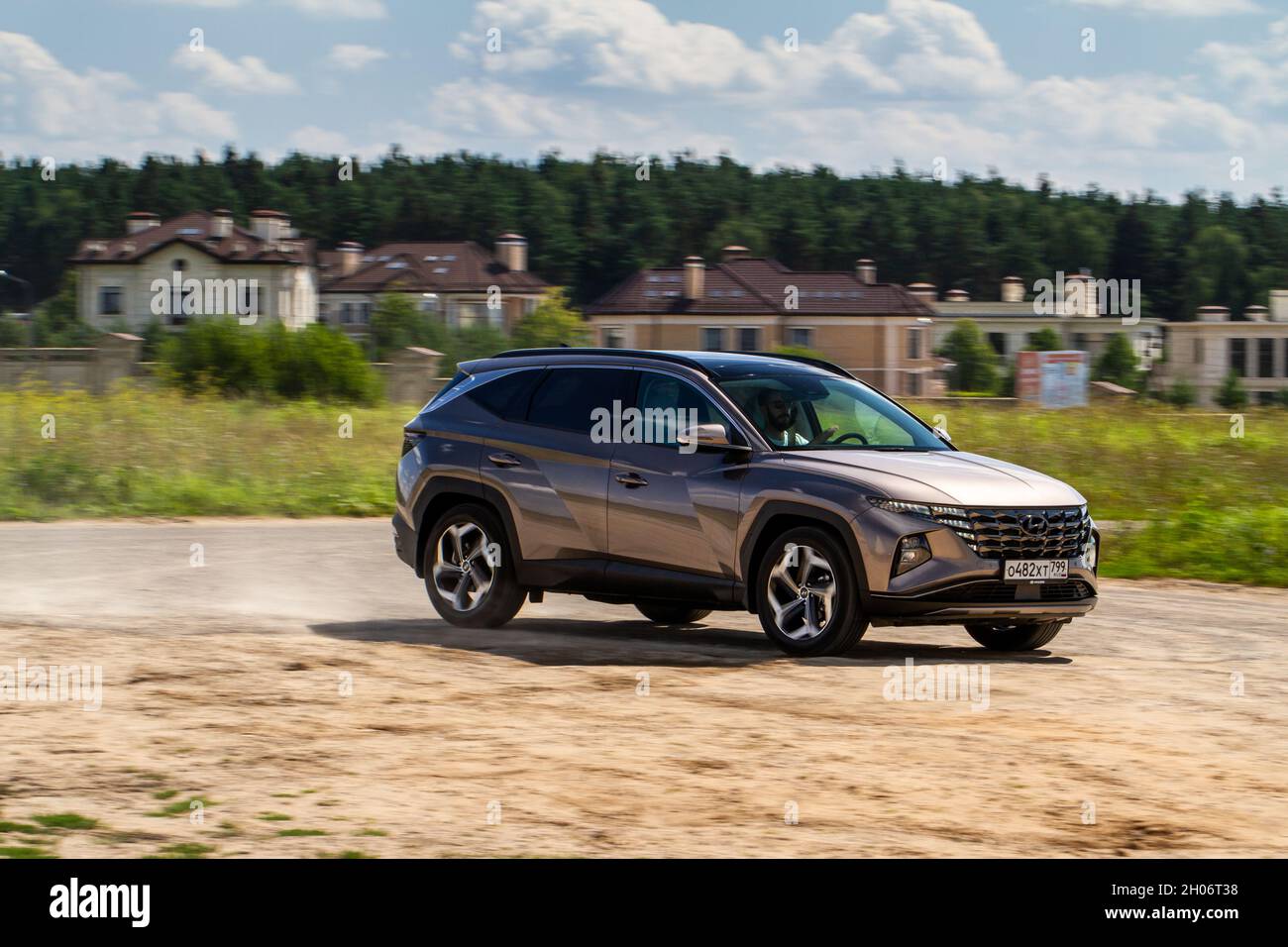 MOSCOW, RUSSIA - AUGUST 27, 2021 Hyundai Tucson Fourth generation NX4 ...