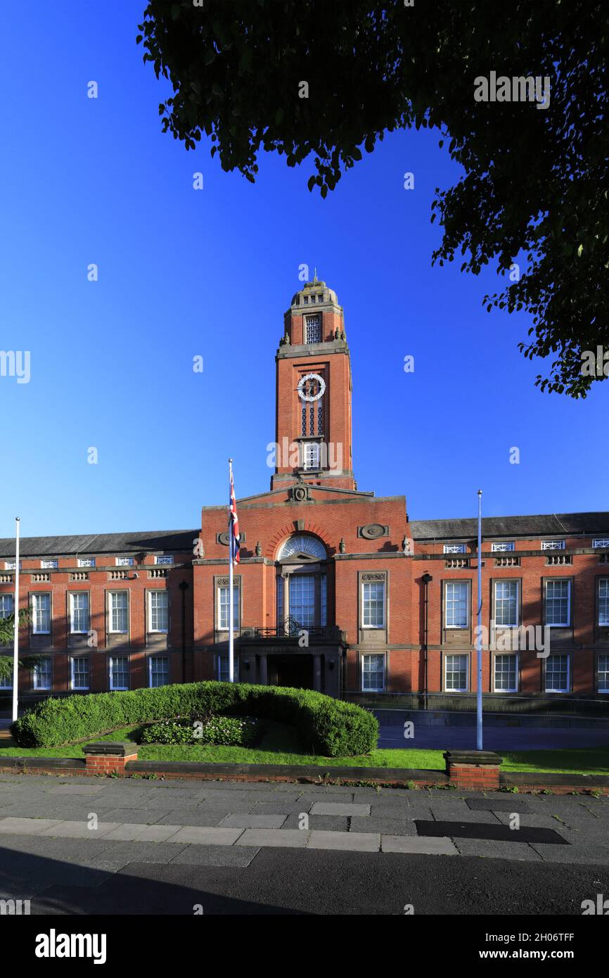 The Trafford Town Hall, Greater Manchester, Lancashire, England, UK ...