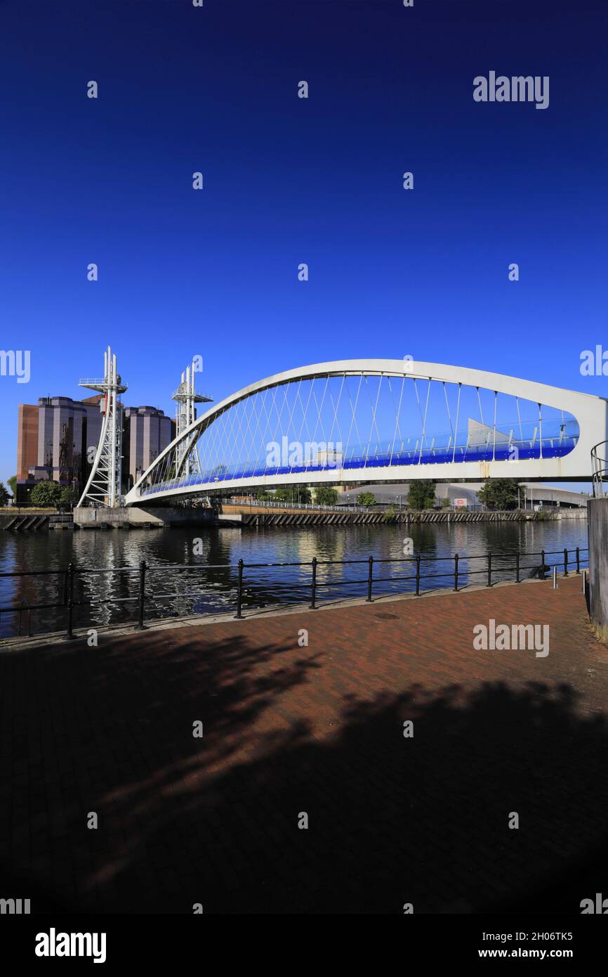 The Millennium Bridge, Media City, Salford Quays, Manchester ...