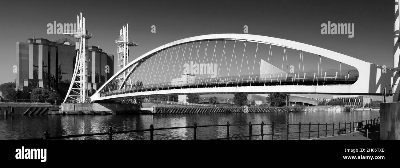 The Millennium Bridge, Media City, Salford Quays, Manchester ...