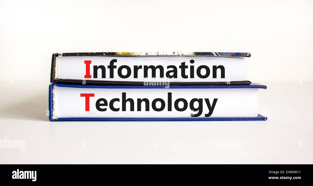 IT, information technology symbol. Concept words 'IT, information ...