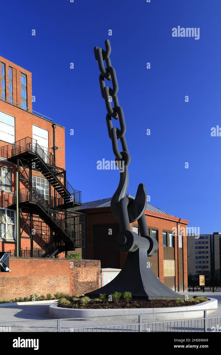 One of the Skyhooks sculptures, Trafford Park, Greater Manchester ...