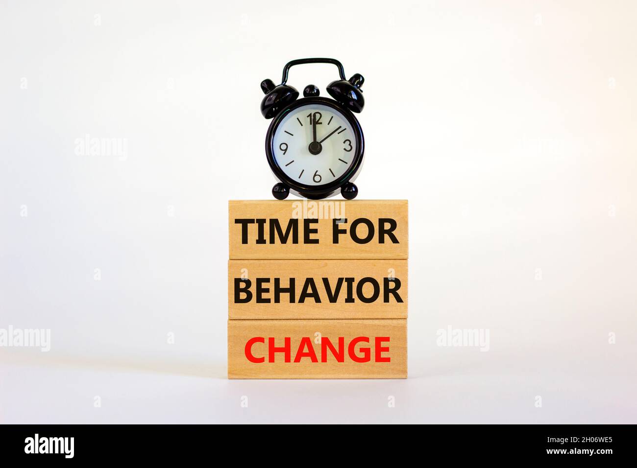 Time for behavior change symbol. Words Time for behavior change on ...