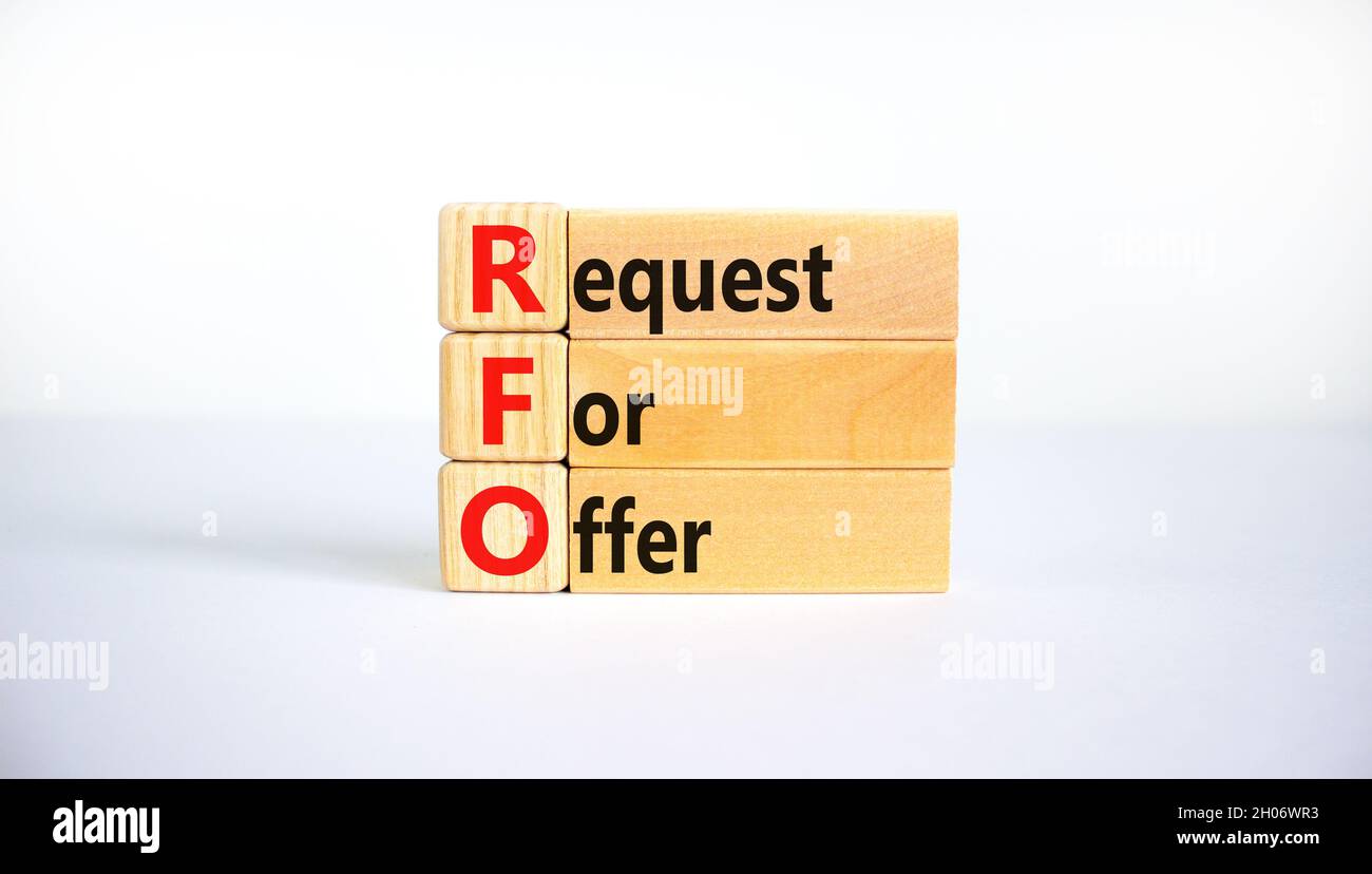 RFO request for offer symbol. Concept words RFO request for offer on ...