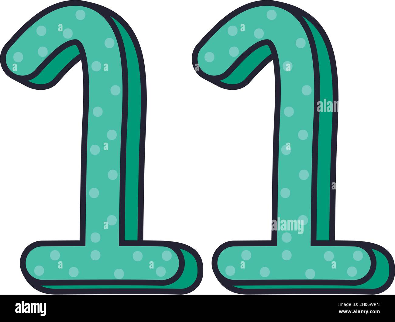 Eleven digit Stock Vector Images - Alamy