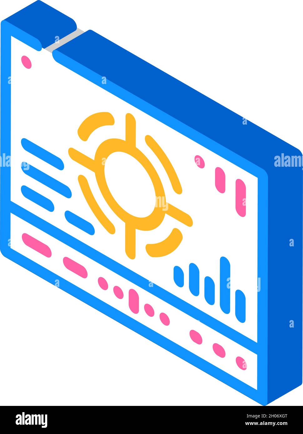 mesh with different data isometric icon vector illustration Stock ...