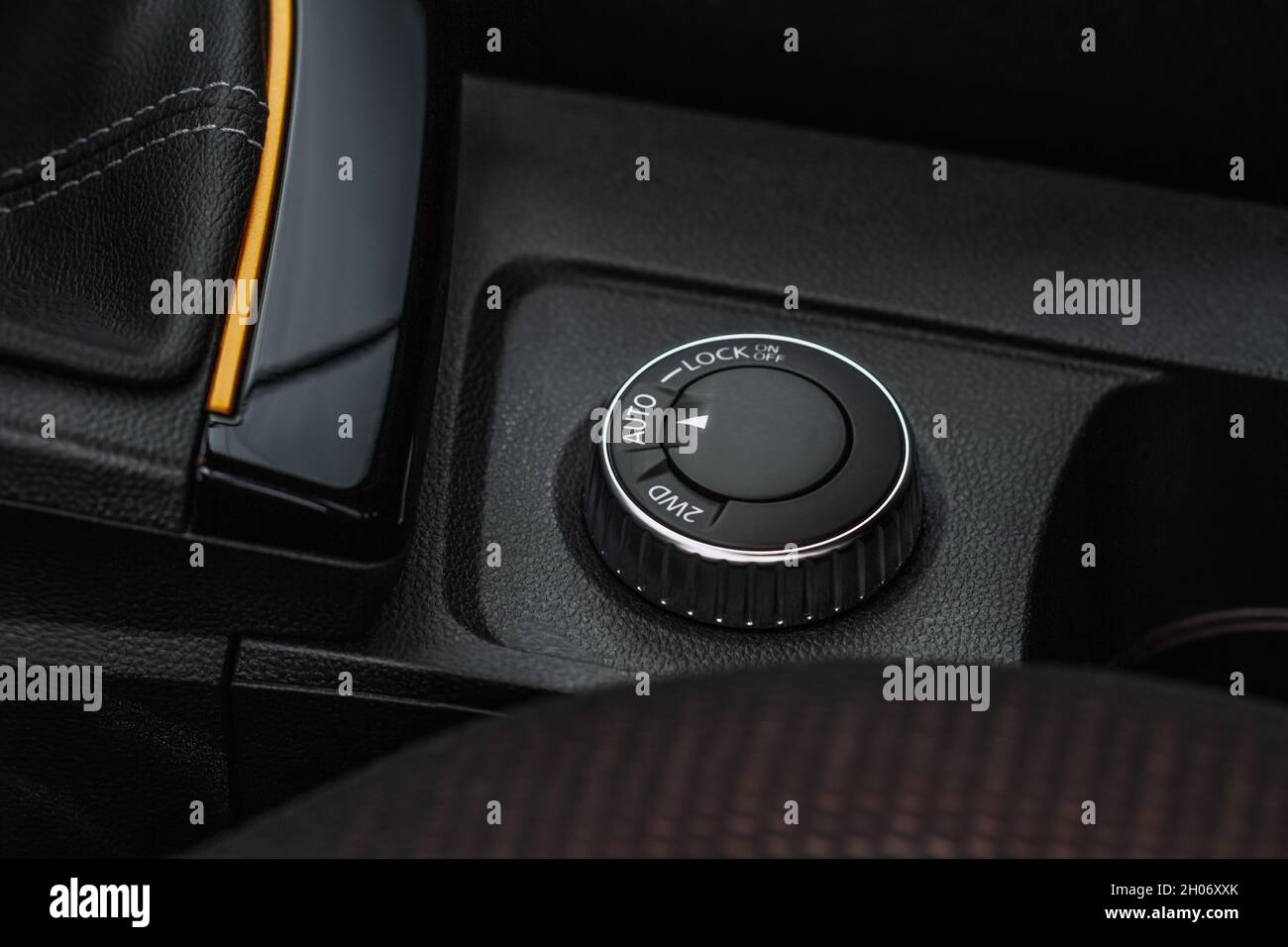 Drive selector button. Automatic gear lever and gear shift. Car ...