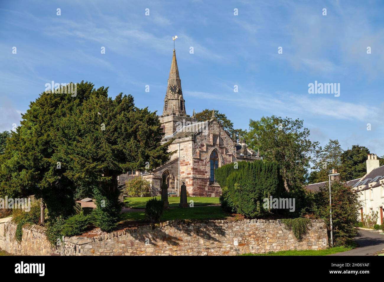 Largo and Newburn Parish Church in Upper Largo Fife Scotland Stock ...