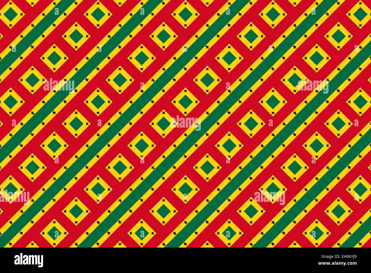Simple geometric pattern in the colors of the national flag of Ghana ...