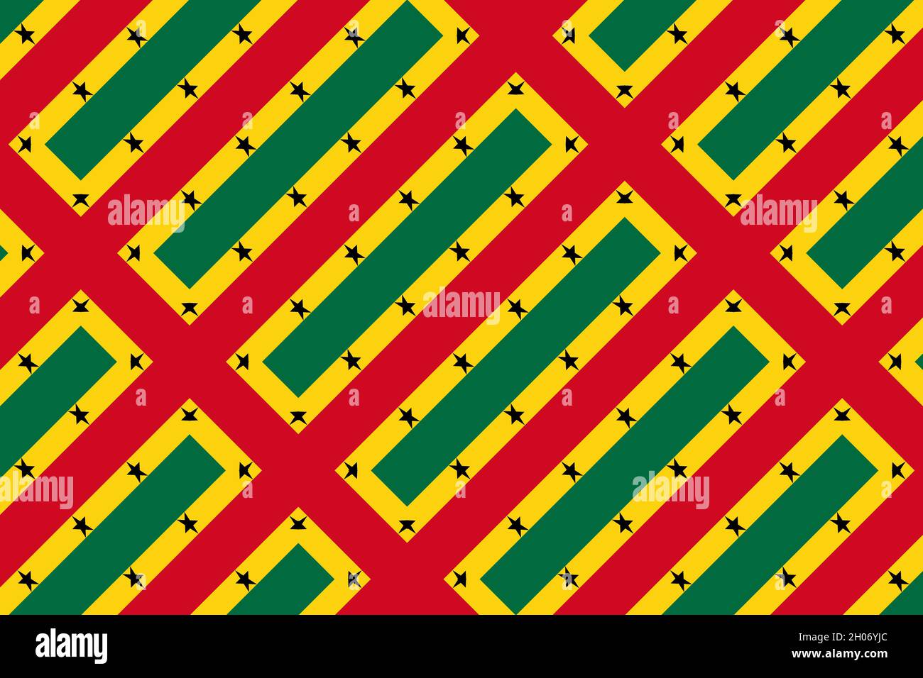 Simple geometric pattern in the colors of the national flag of Ghana ...