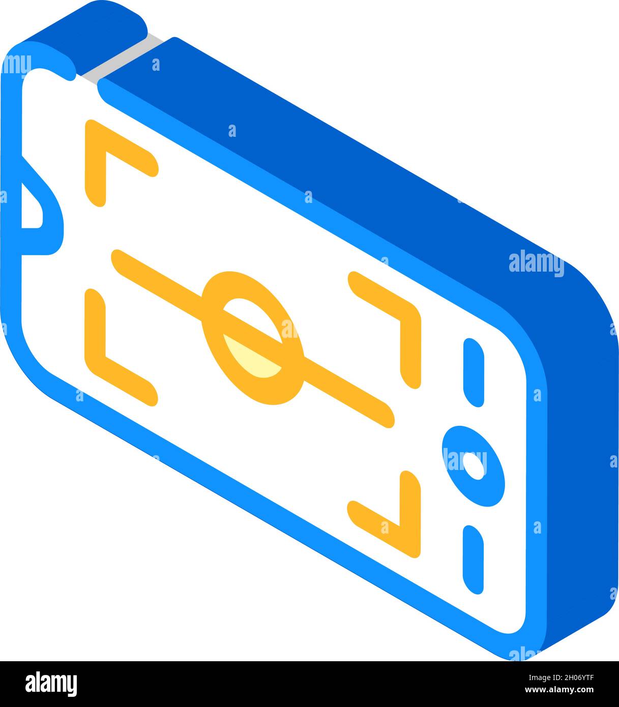 horizon level phone camera isometric icon vector illustration Stock ...